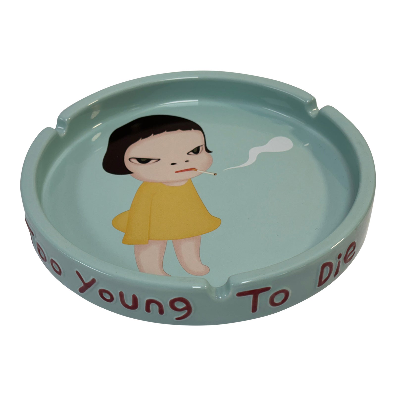 Yoshitimo Nara "Too Young to Die" Giant Ashtray (2002) | Chairish