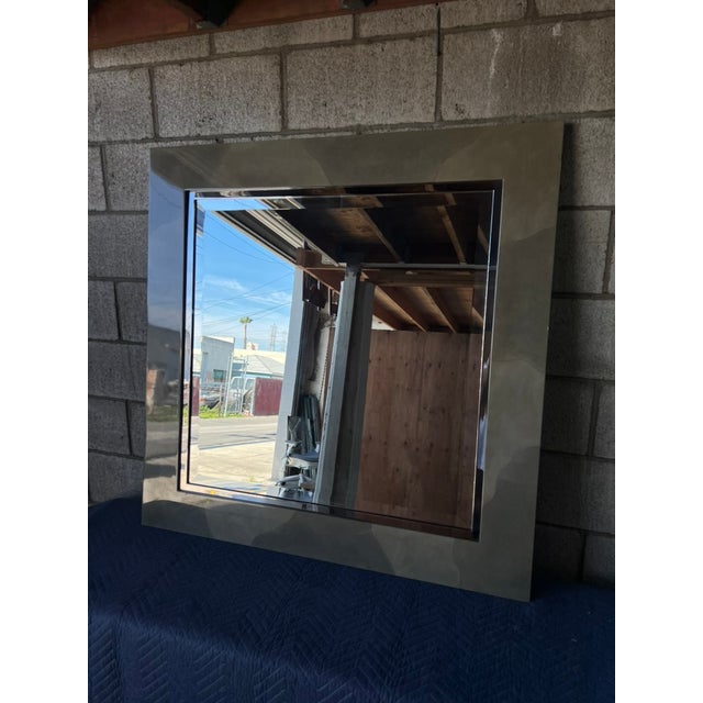 Modern Faux Parchment Lacquered Mirror by Sally Sirkin Lewis for J ...