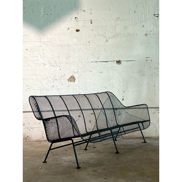 Vintage Wire Mesh “Sculptura” Sofa After Russell Woodard | Chairish