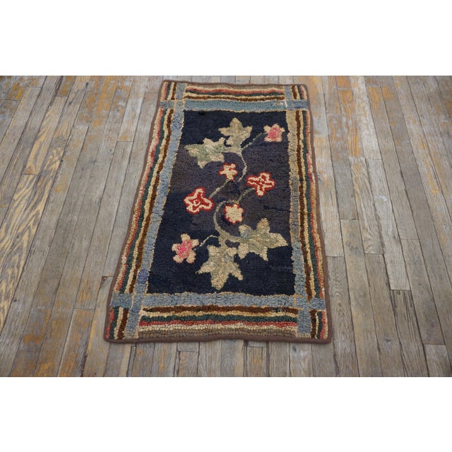 Late 19th Century Late 19th Century Antique American Hooked Rug 2'0" X ...
