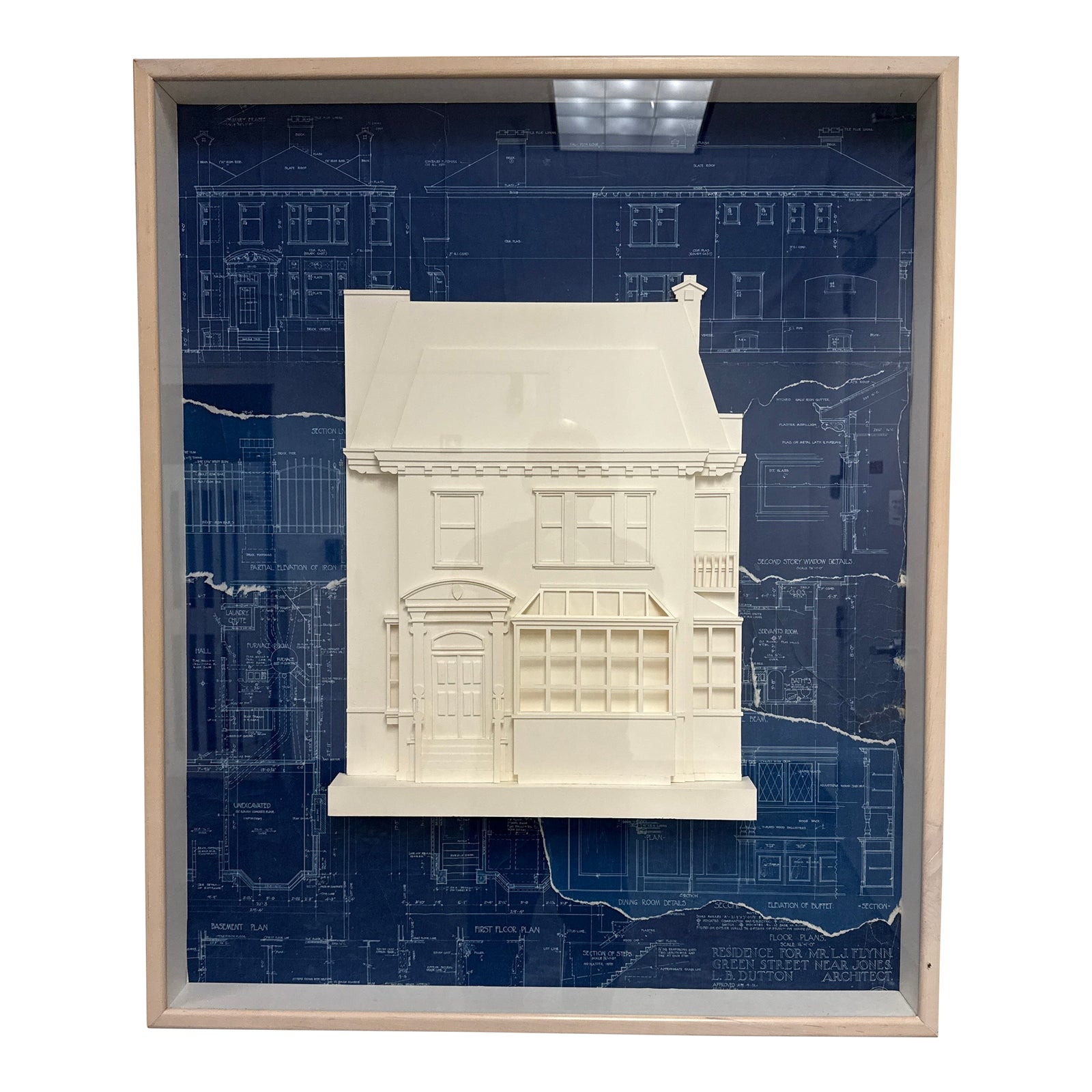 Ravi Anand Custom Three Dimensional Architectural Model on Blueprint in ...