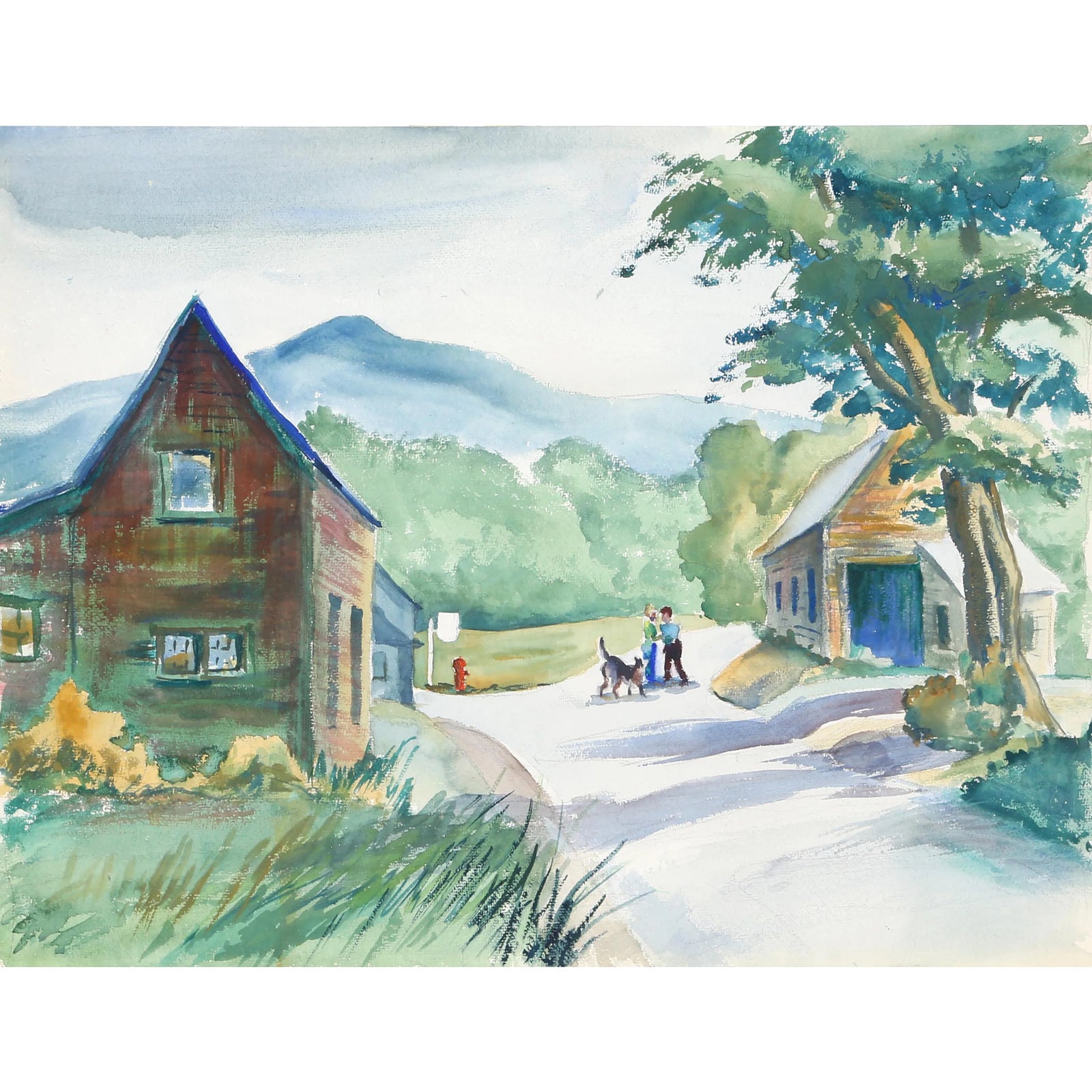 Eve Nethercott, Woodstock (P6.37), Watercolor on Paper | Chairish