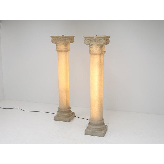 Column Lamps by Andre Cazenave for Singleton, Italy, 1970s, Set of 2 ...