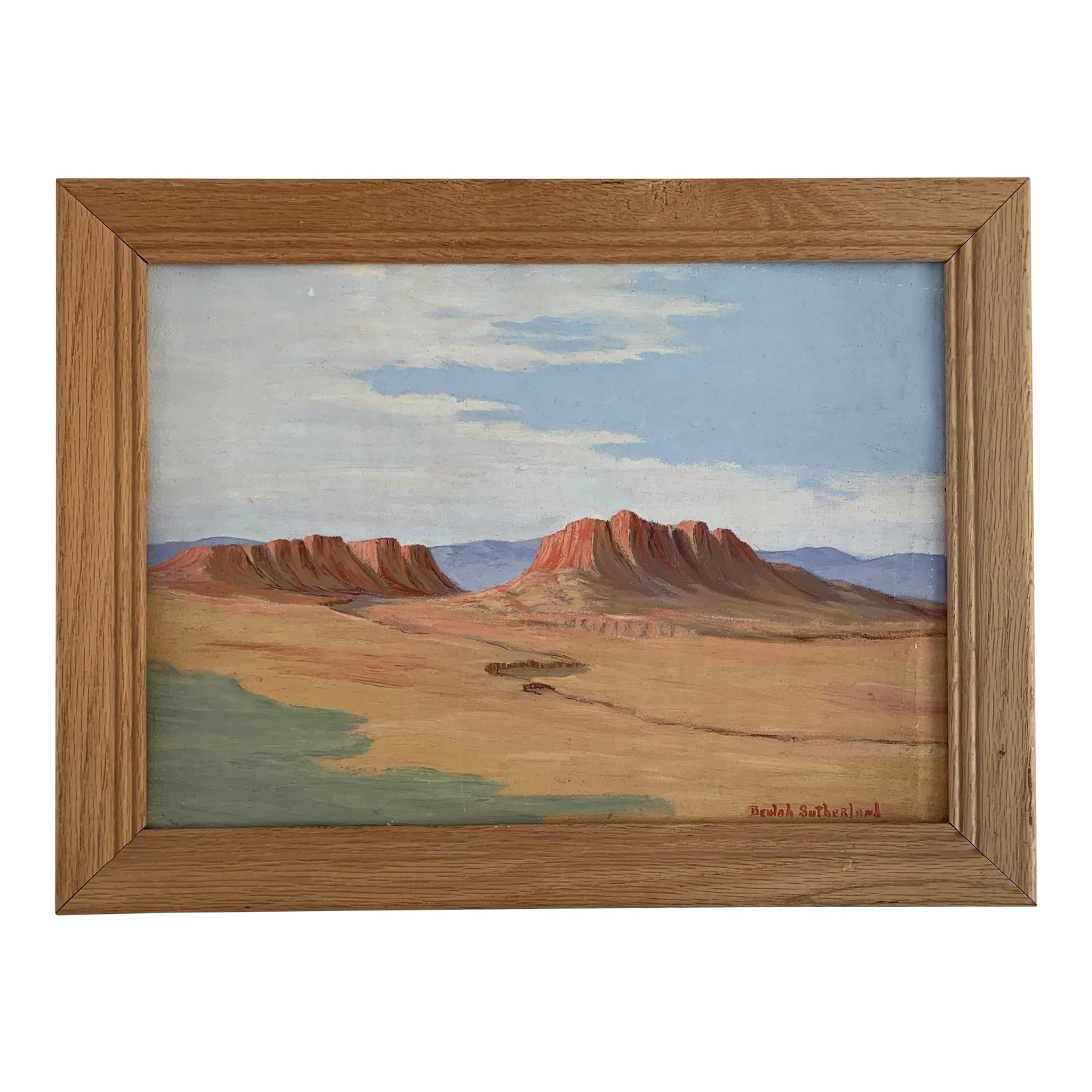 Mid-Century Santa Fe New Mexico Mesa Plein Air Style Oil Painting by ...