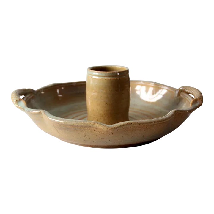 Vintage Studio Pottery Chicken Roaster | Chairish