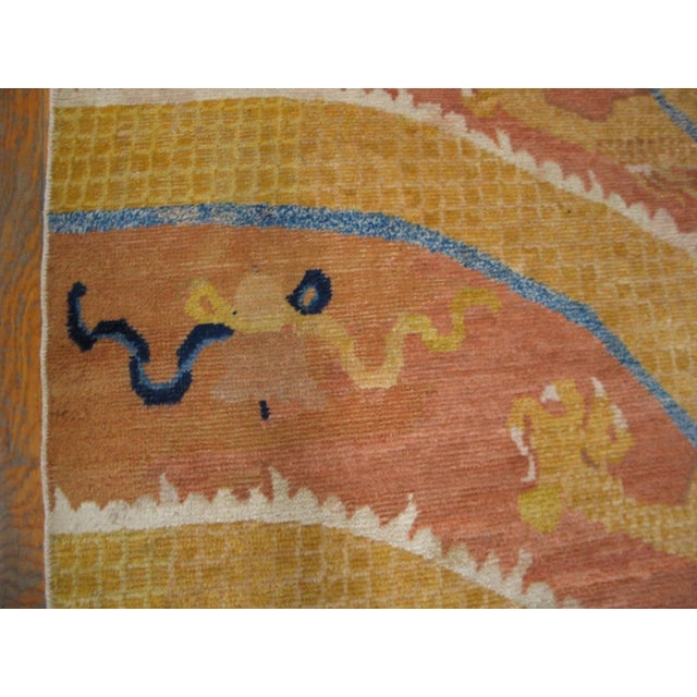 Mid 18th Century Antique Ningxia Pillar Rug | Chairish