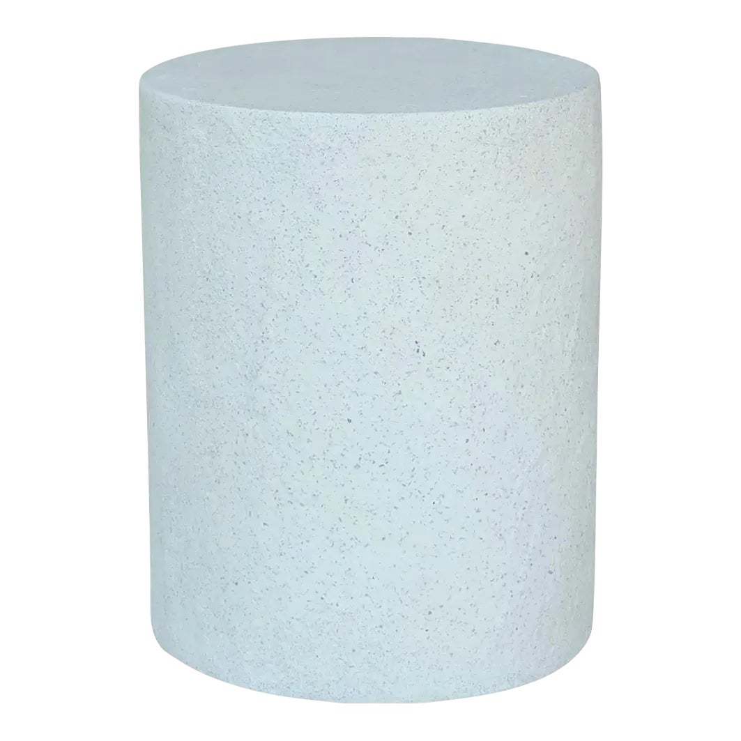 Cast Resin 'Dock' Stool, White Stone Finish by Zachary A. Design | Chairish