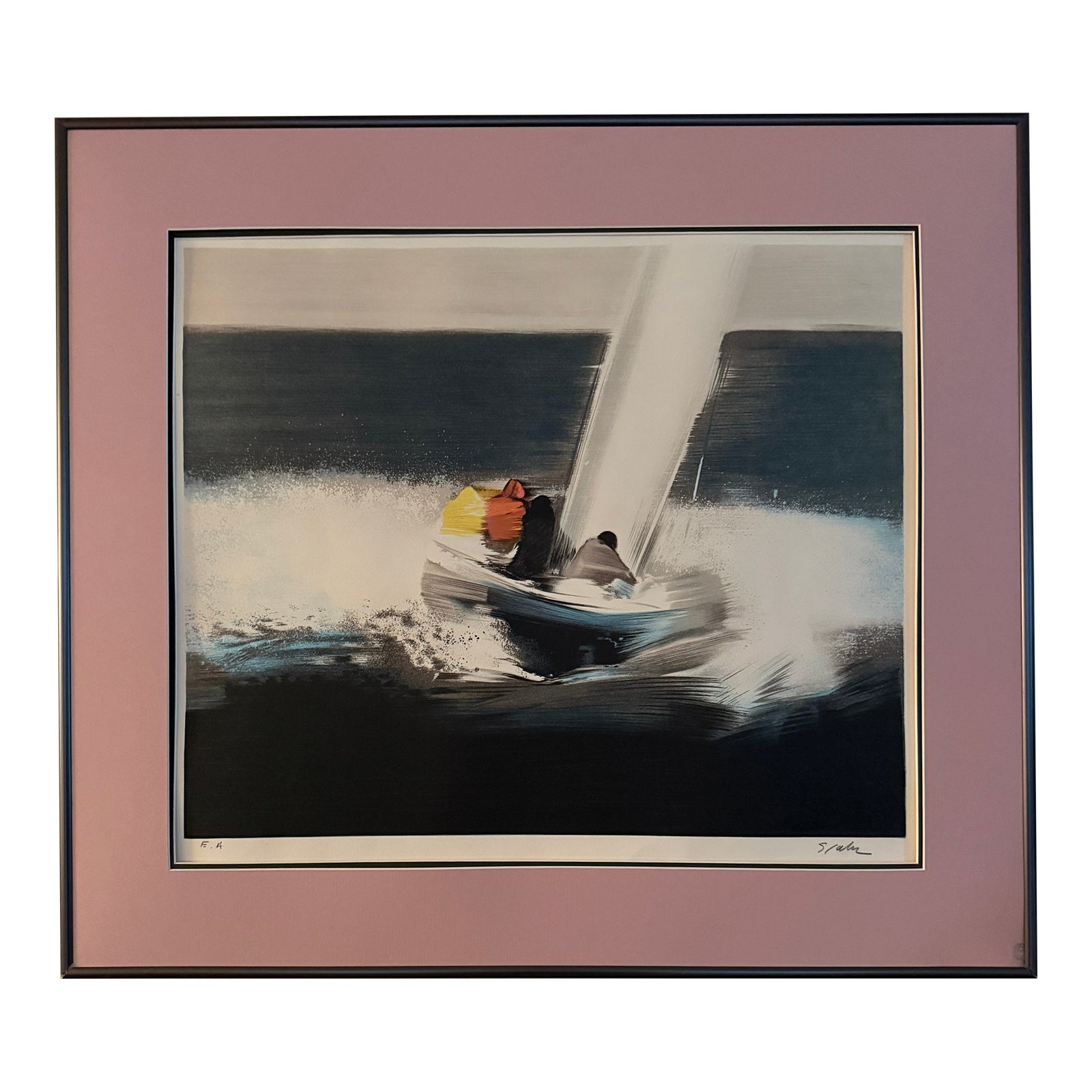 1980s Victor Spahn Nautical Serigraph - Artist’s Proof | Chairish