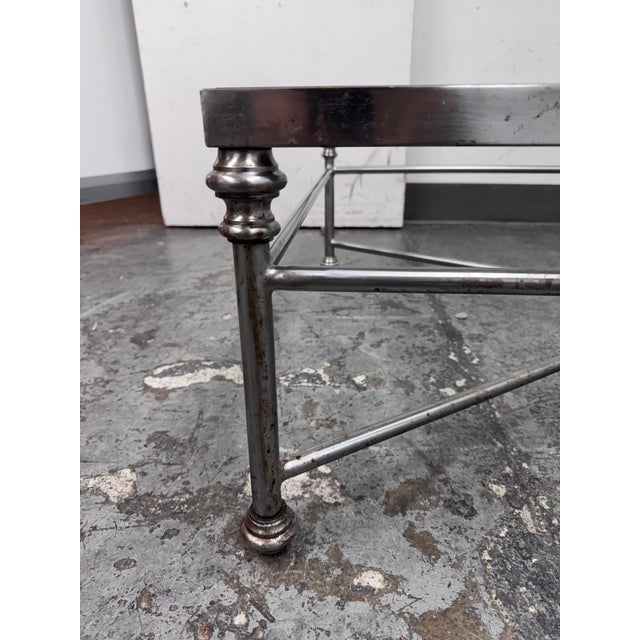 X-Frame Metal + Glass Coffee Table | Chairish