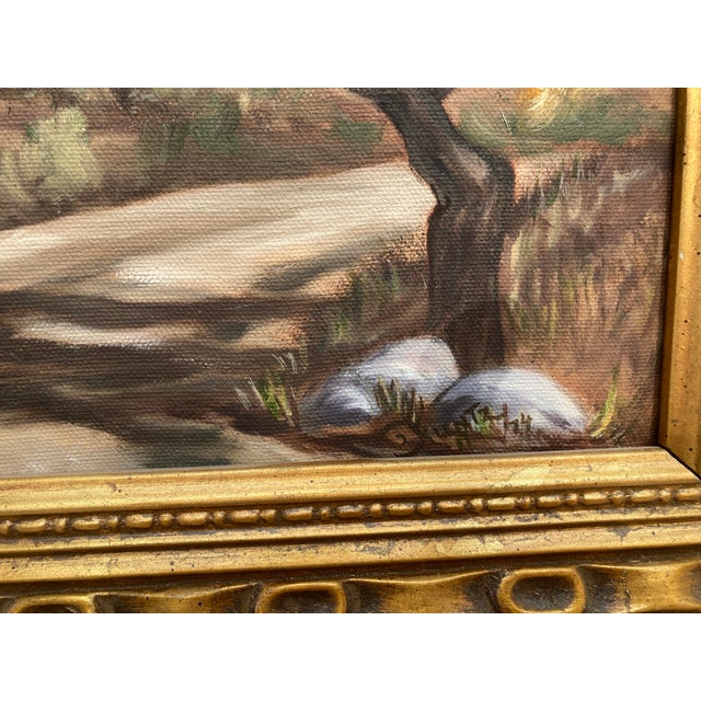 1973 Original Desert Landscape Oil Painting by Roger Kuntz, Framed ...
