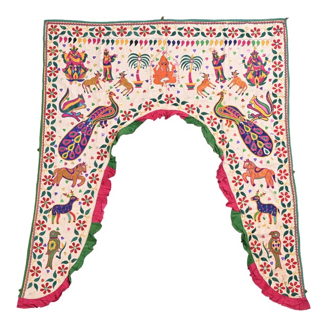 1930s Hand Embroidered Toran | Chairish