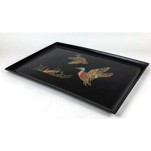 Vintage Large Size Black Bakelite Mallard Duck Design Serving Tray ...