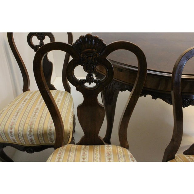 Victorian Dining Table and Chairs, Set of 6 | Chairish