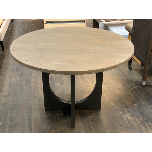 Brownstone Holden Round Iron Base Dining Table | Chairish