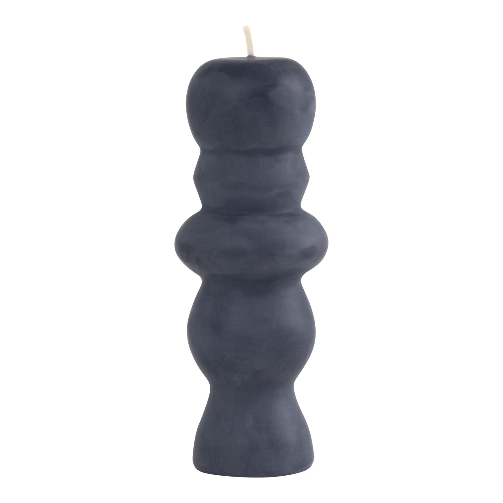 Postmodern Temple Pillar Candle No.02 - Midnight Black | Chairish
