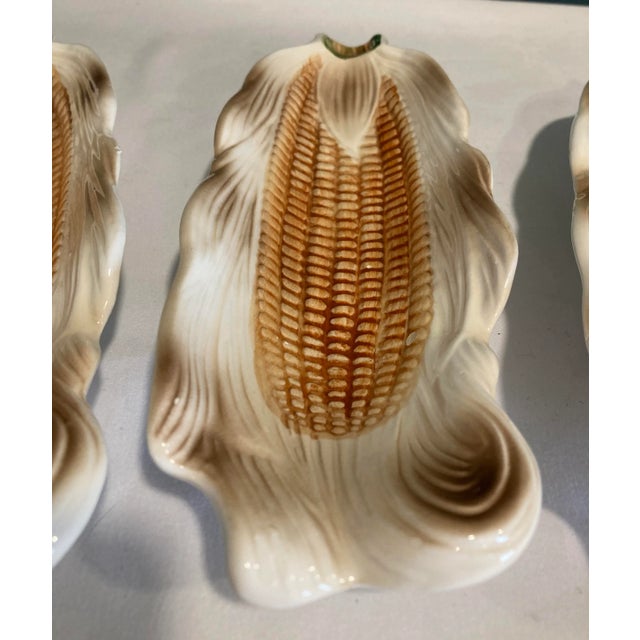 Mid-Century Painted Ceramic Corn on the Cob Holders- Set of 4 | Chairish