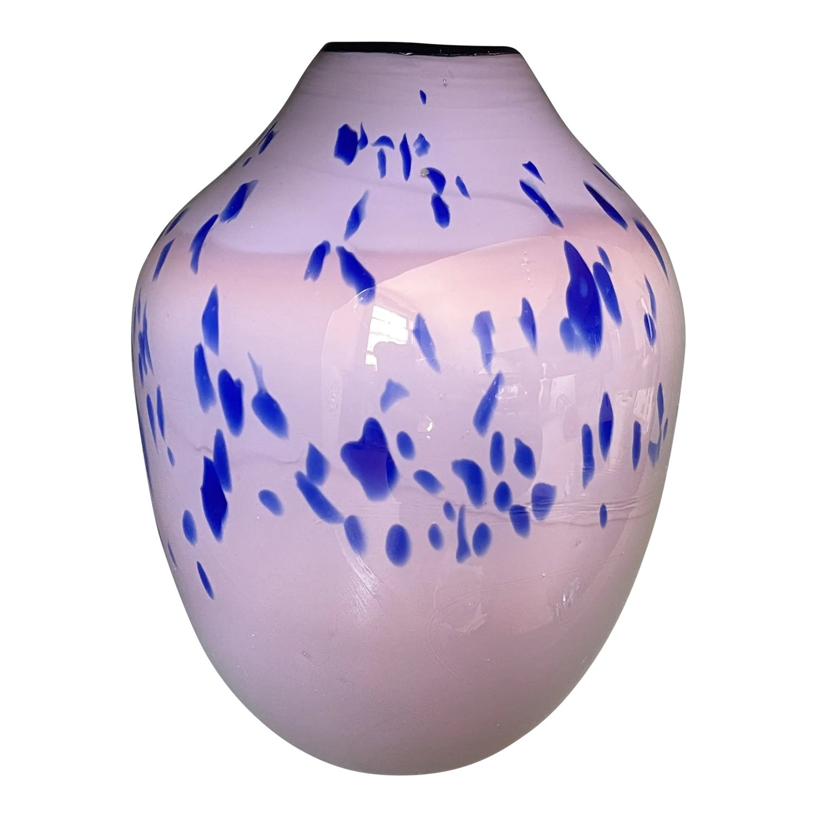 Vintage Dansk Lavender and Violet Blown Glass Vase | Chairish
