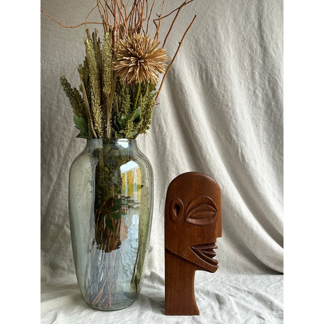 1940s Polynesian Face Sculpture of Tangaroa Wall Art | Chairish