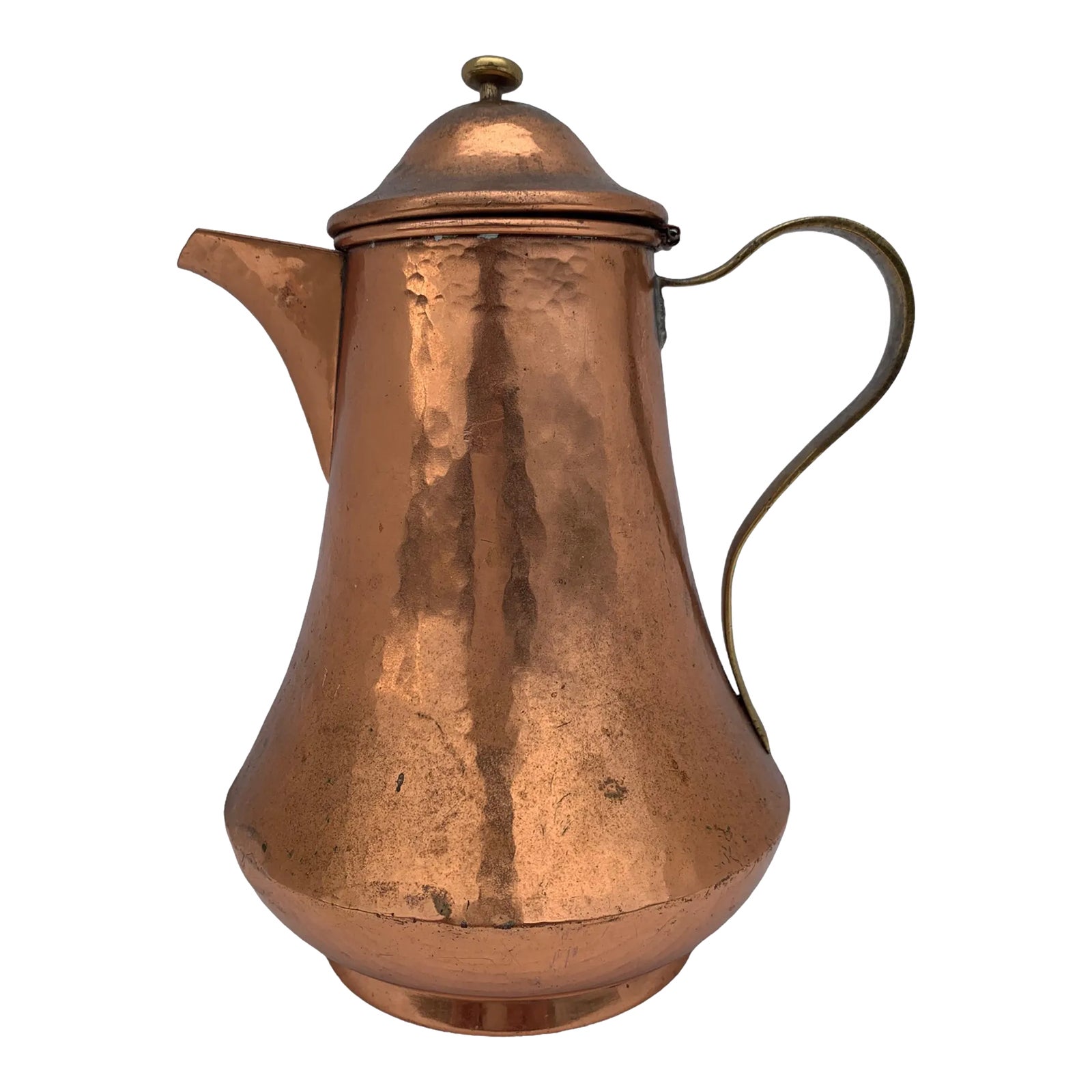 Vintage Hand Hammered Copper Tea Pot | Chairish