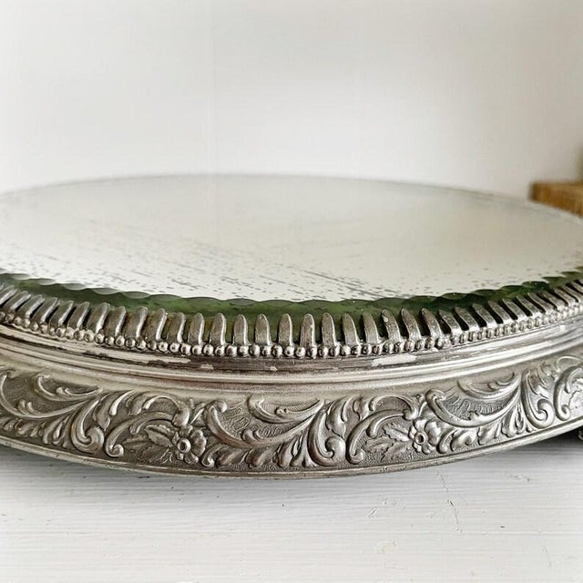 Antique Victorian Footed Mirrored Plateau | Chairish