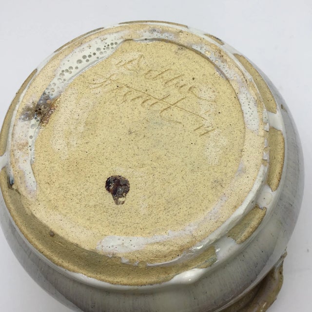 Stoneware Lidded Crock Vintage Rustic Ceramic Pottery Lidded Fired Dish ...