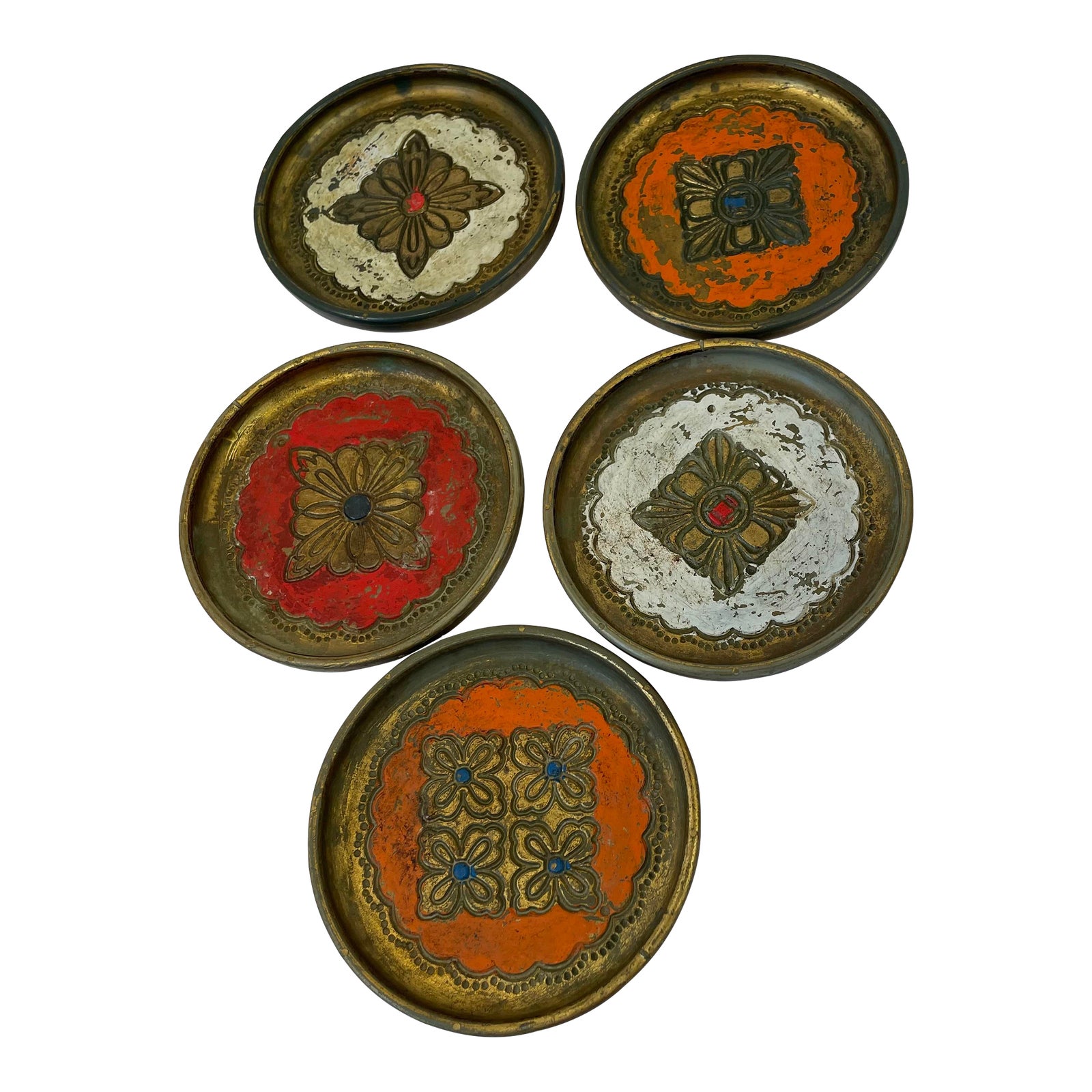 Vintage Italian Coasters - Set of 5 | Chairish