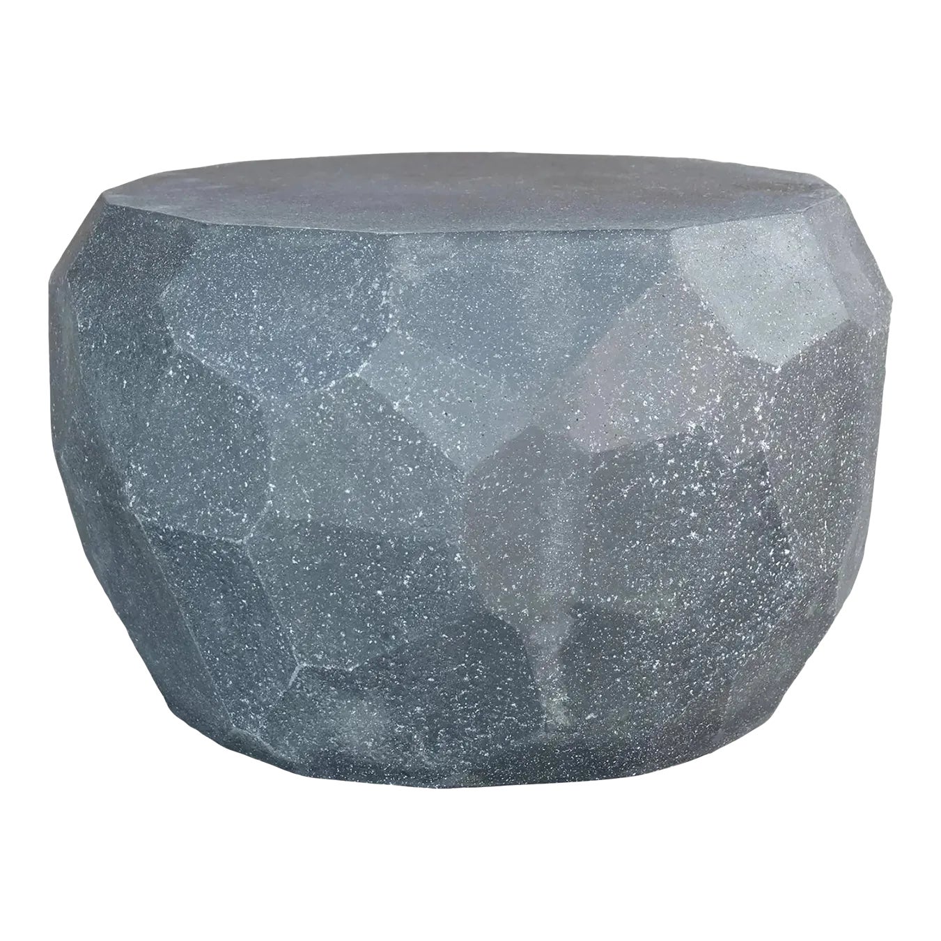 Cast Resin 'Facet' Low Table, Coal Stone Finish by Zachary A. Design ...