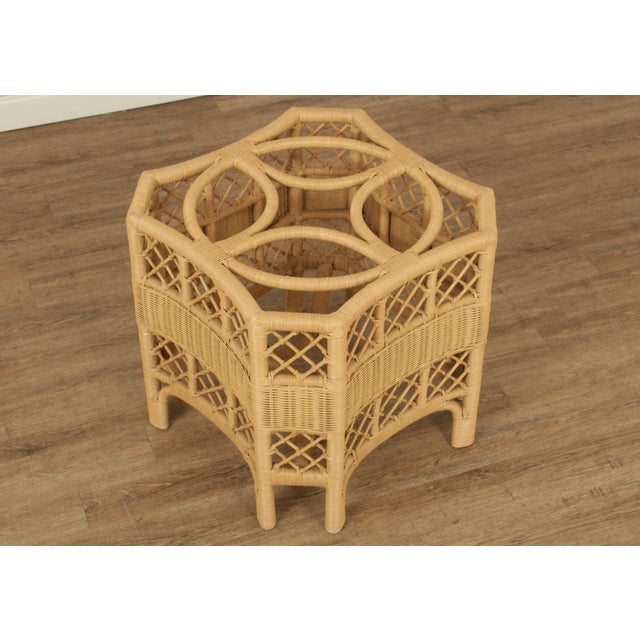 Vintage Asian Style Wicker Dining Table Base | Chairish