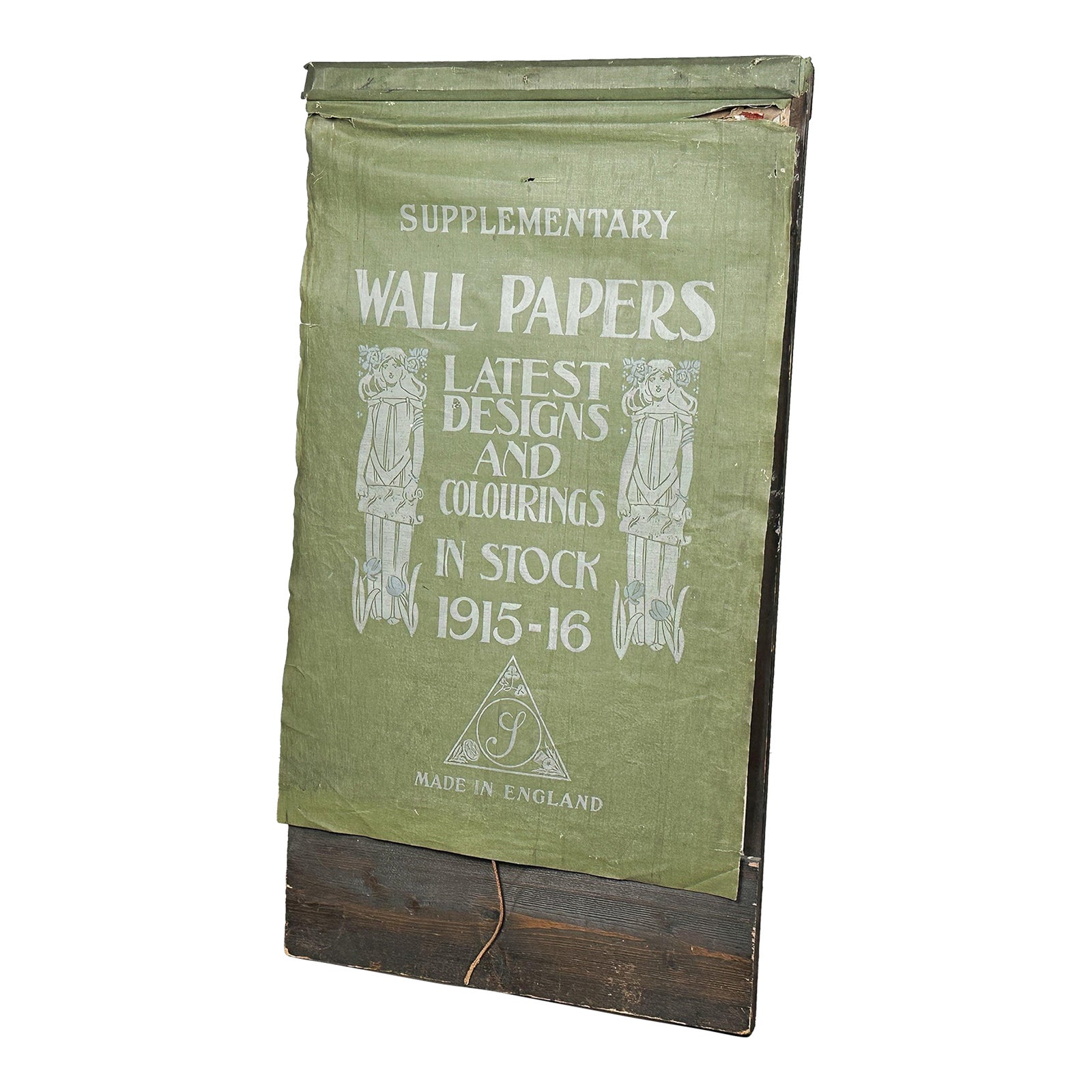 1915 Original Sanderson Wallpaper Salesman Easel Display With Samples ...