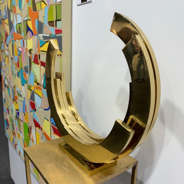 Golden Orbit Sculpture by Kuno Vollet | Chairish