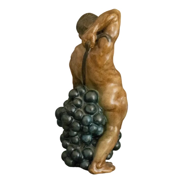 Stoneware Grape Harvest No. 25 Satyr with Male Figure by Kai Nielsen ...