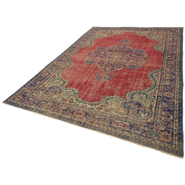 Vintage Turkish Beige Area Rug | Chairish