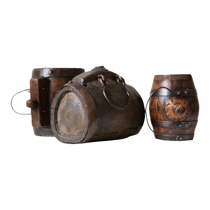 19th Century French Moonshine Barrels- Set of 3 | Chairish