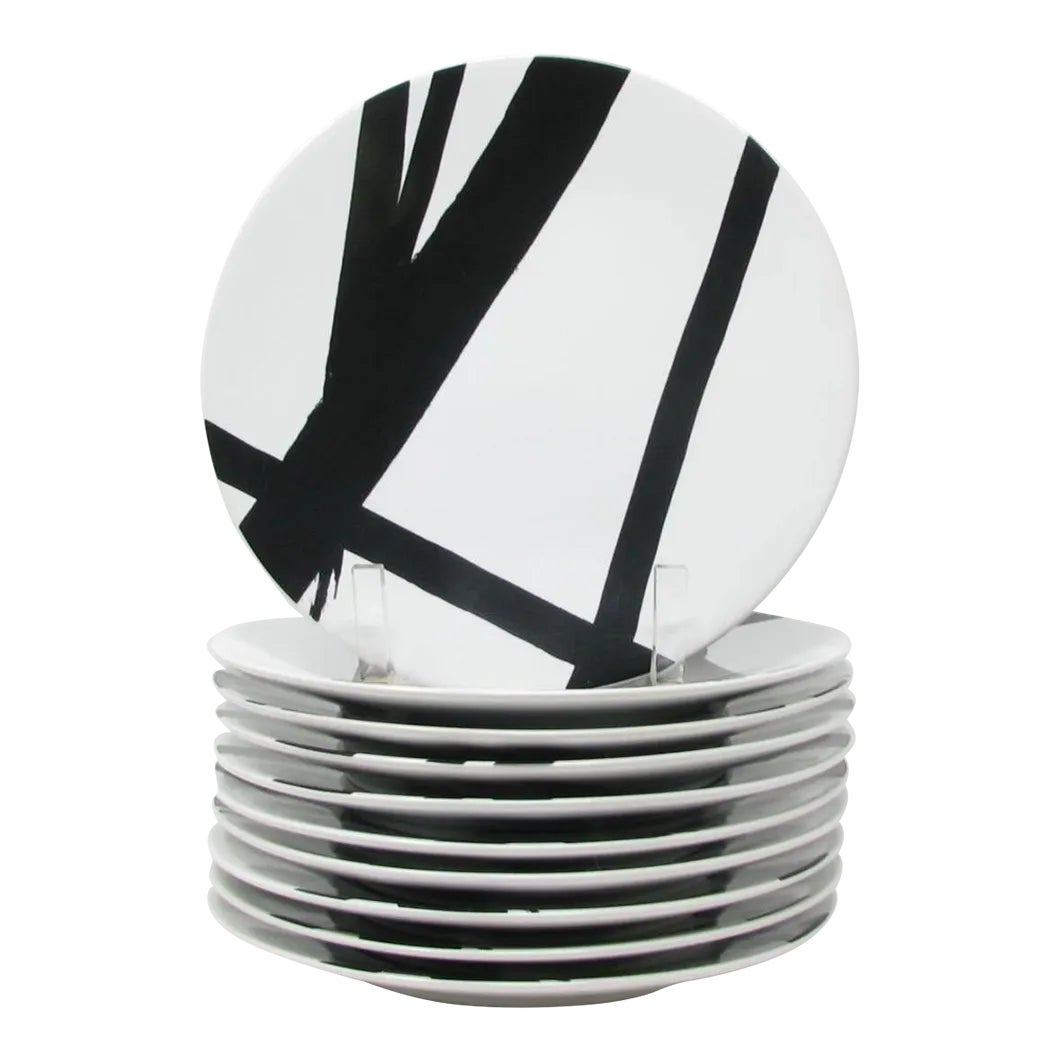 Modern Dkny Urban Graffiti Black White Salad Plates by Lenox - 10 ...