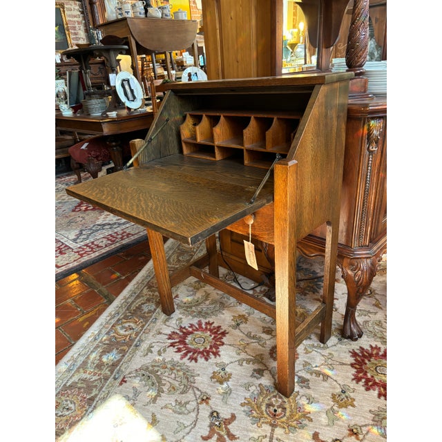 Early 20th Century Oak Secretary Desk | Chairish