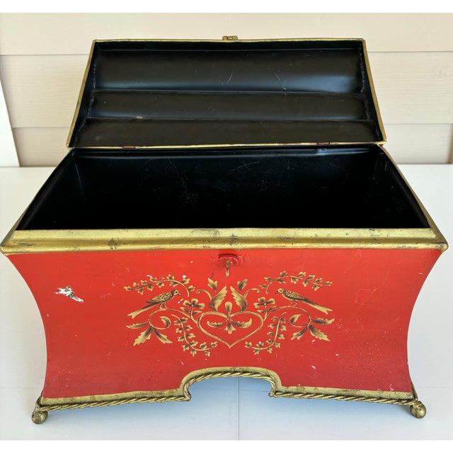 Vintage Metal Indian Tole Box | Chairish