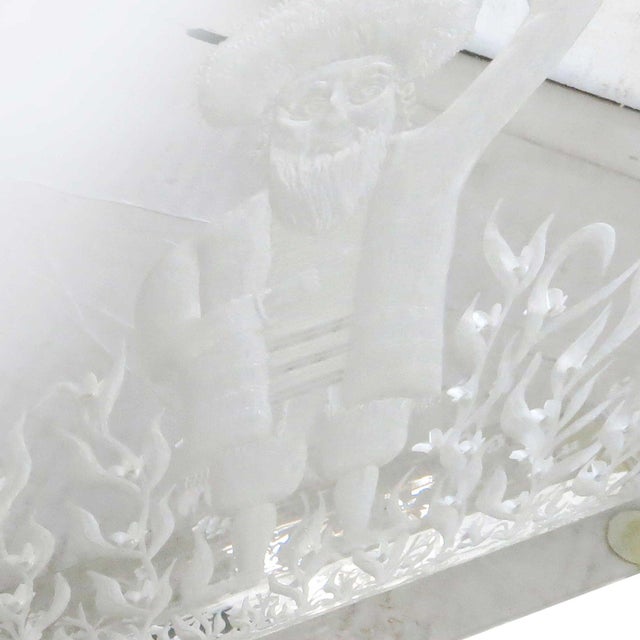 1970s Three Dimensional "Yom Kippur" Etched Acrylic Block Art by Dekel ...