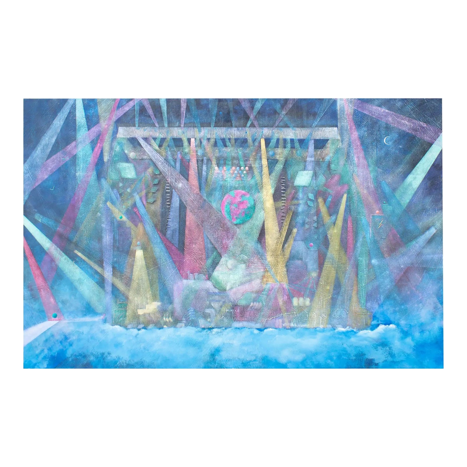 1989 “After Midnite” Oil on Canvas Painting by Artist Anthony Louis ...