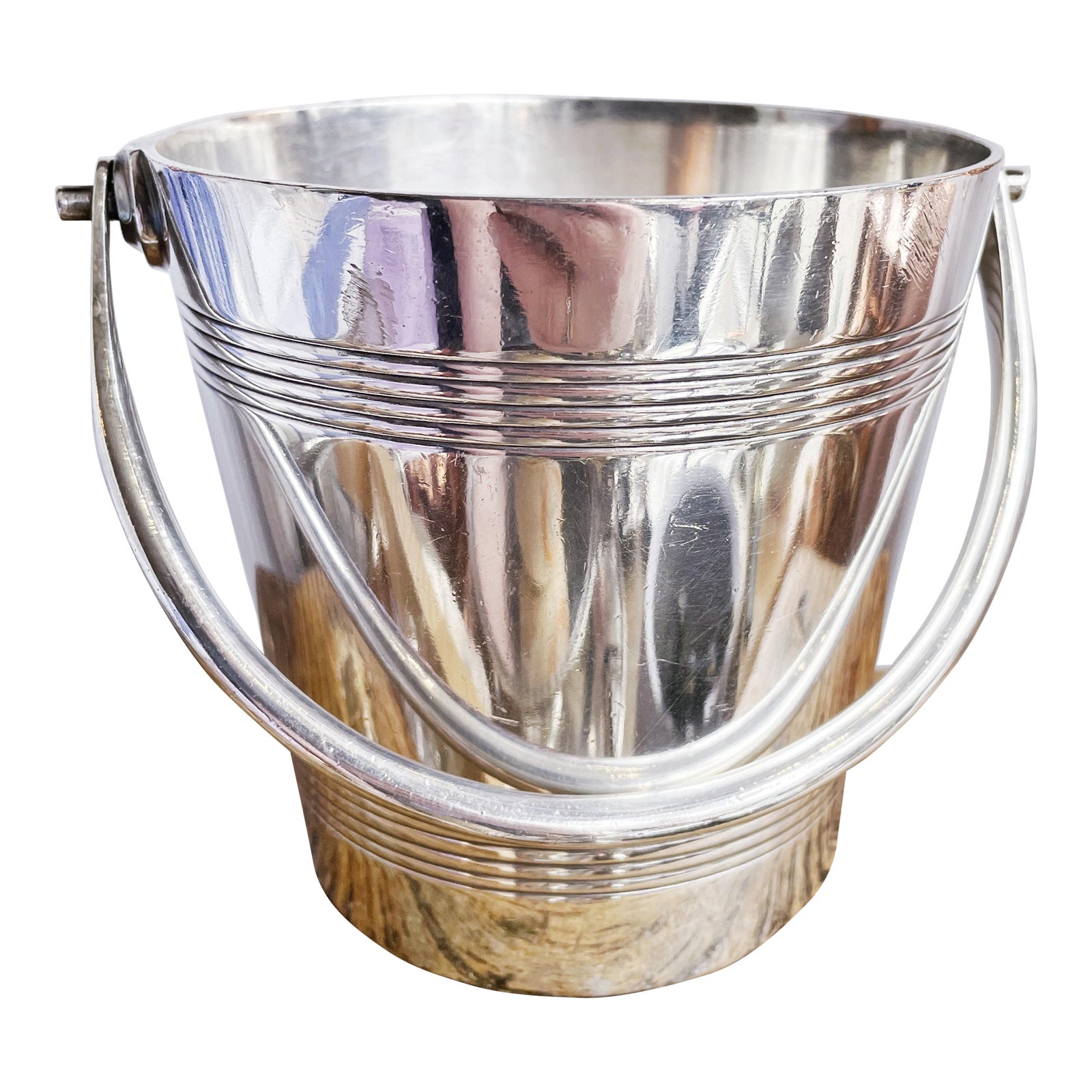 Antique Silver Ice Bucket From the Lincoln Hotel in Nyc | Chairish