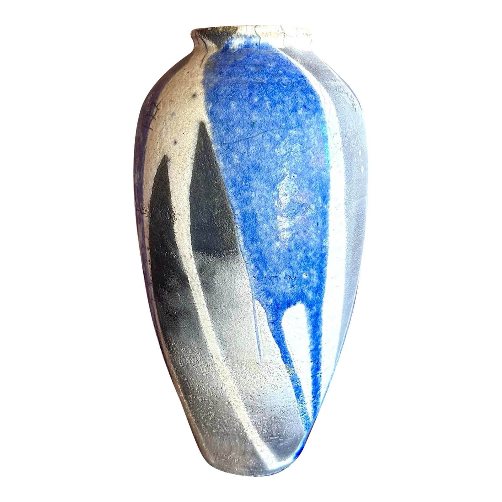 Original Mid Century Modern Raku Studio Pottery Vase by Russ Gustafson ...