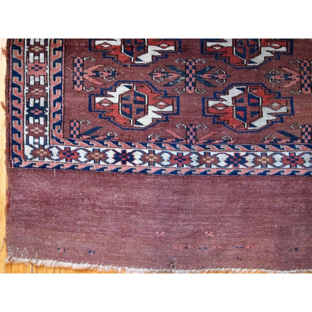 1880s Handmade Antique Turkmen Yomud Rug | Chairish