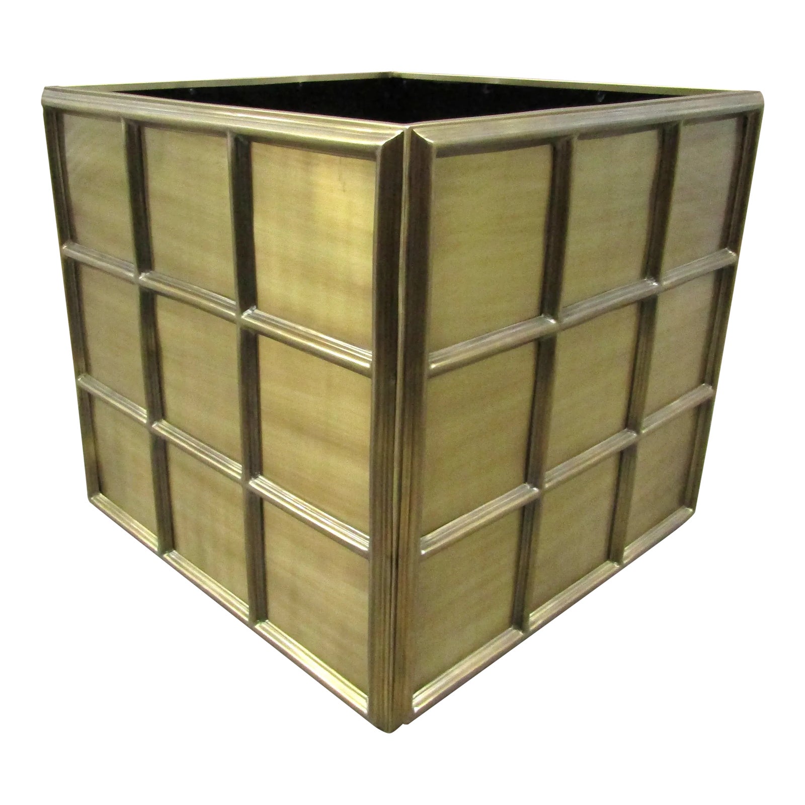 Eichholtz Large Grid Rustic Style Outdoor Planter | Chairish