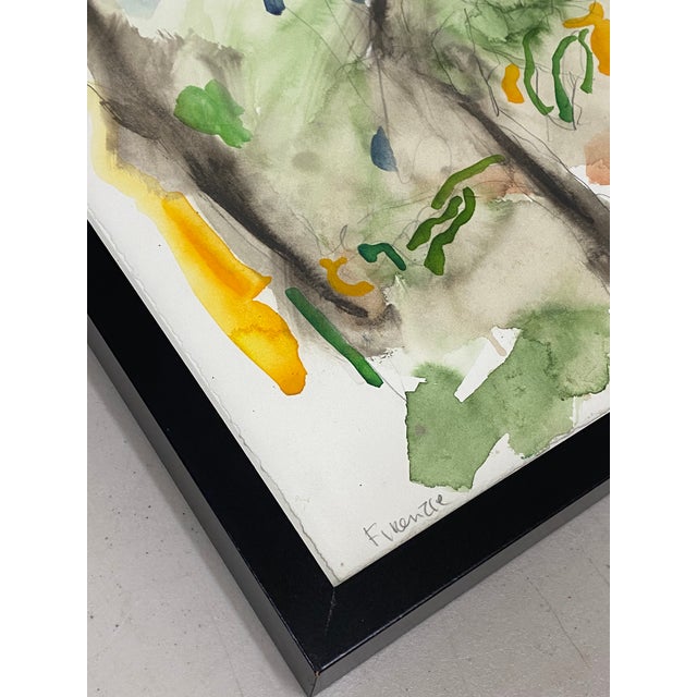 Jack Roth "Firenzie" Original Abstract Watercolor C.1981 | Chairish