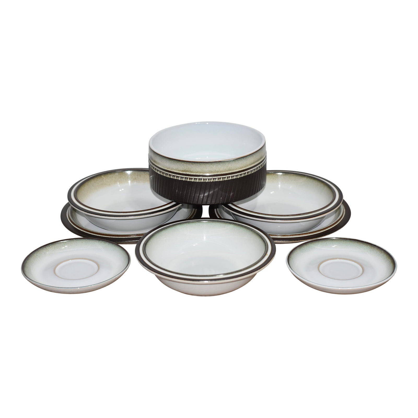 1980s Denby Rondo Stoneware Studio Pottery Bowls Plates Discontinued ...