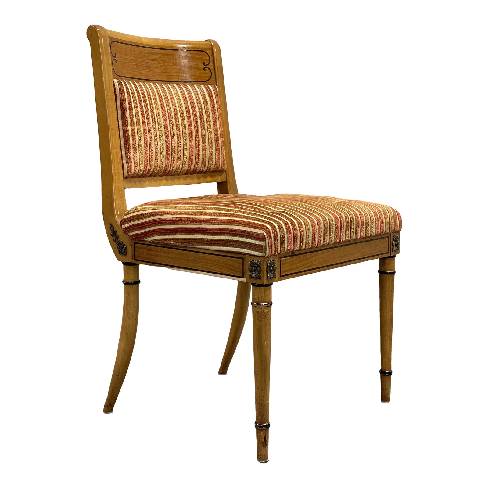 Mid Century Empire Regency Neo-Classical Chair Biedermeier Style | Chairish