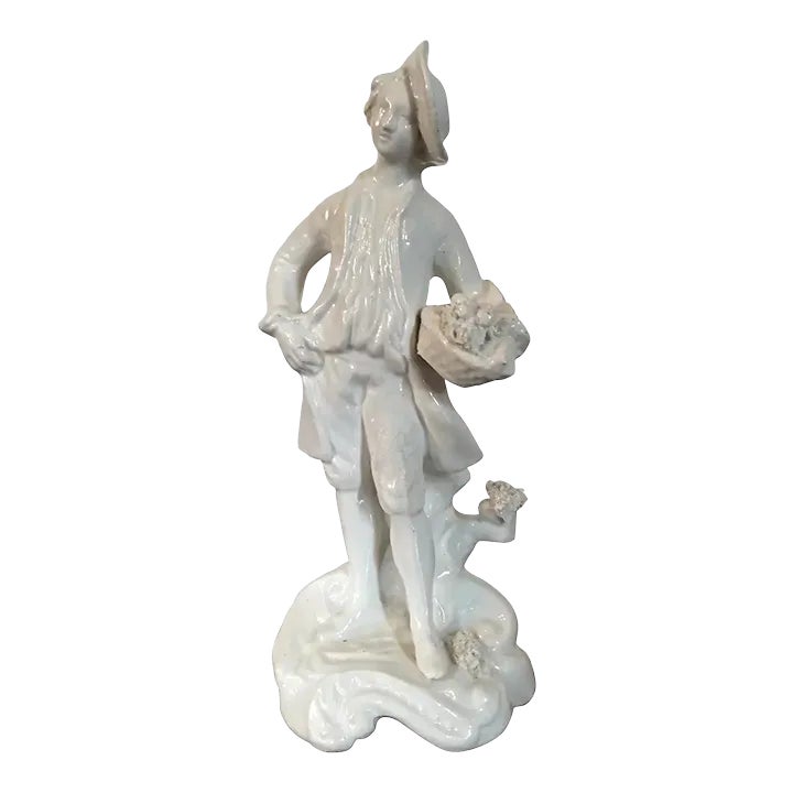 18th Century English Staffordshire White Salt Glaze Figure of a ...