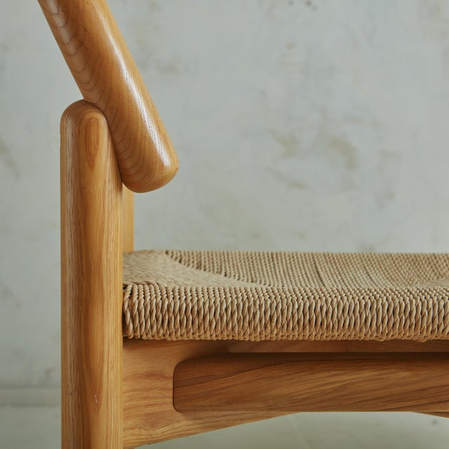 Pine Dining Chairs with Rope Seats Attributed to Alberto Churba - Set ...