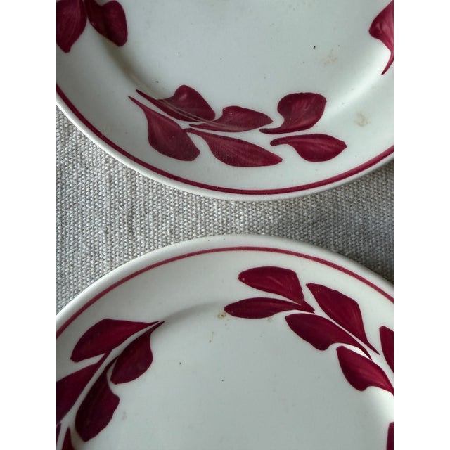 Vintage Attributed to Blue Ridge Southern Potteries Red Leaf Dessert ...