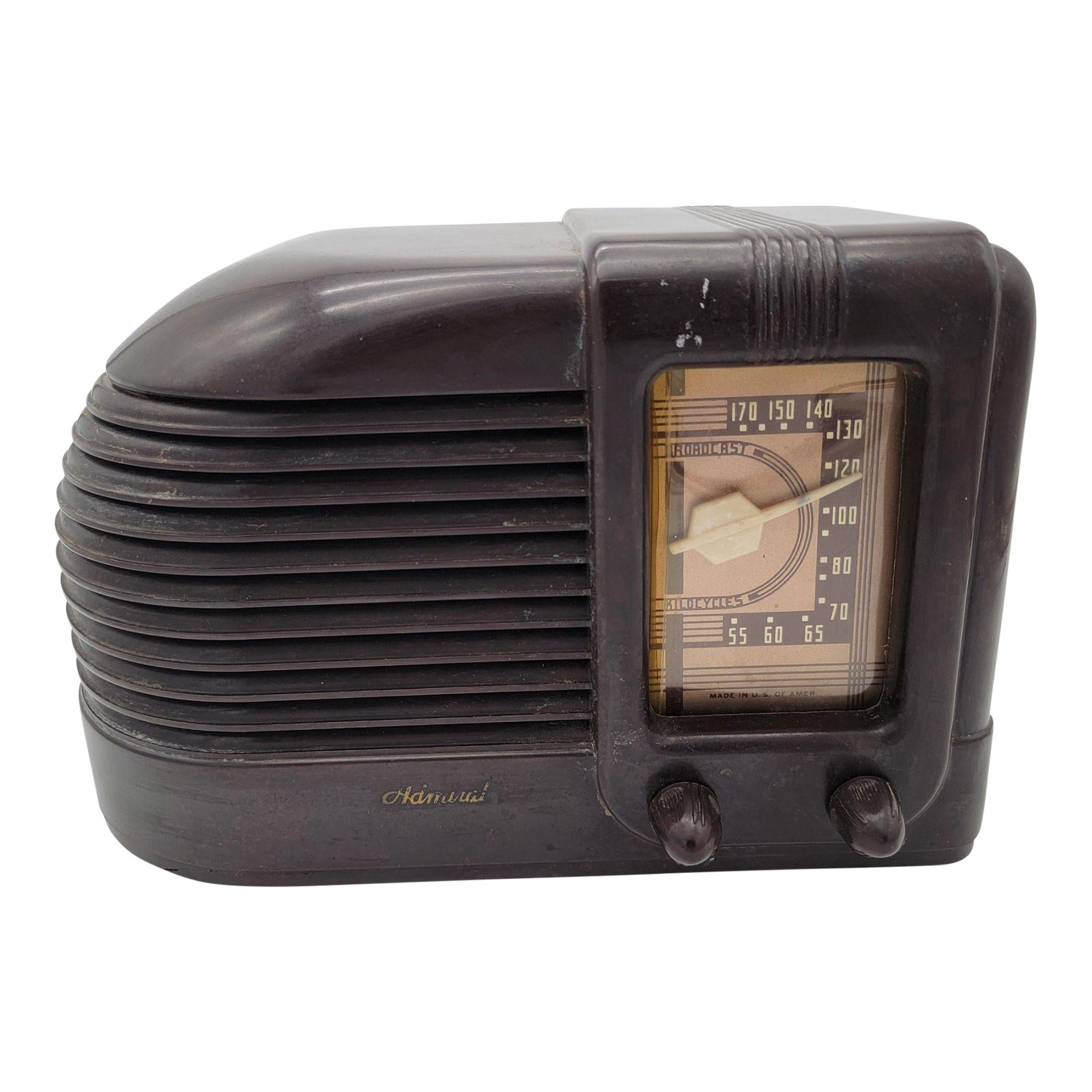 1939 Admiral Bakelite 371-5rl Art Deco Bakelite Radio | Chairish