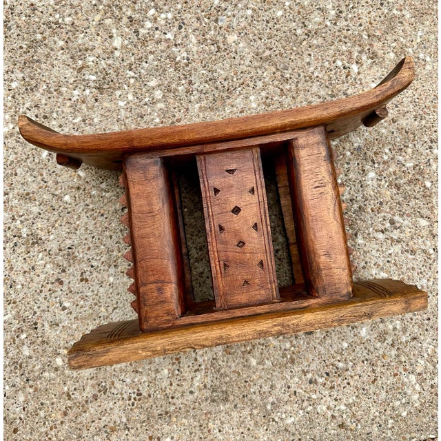 1940s Vintage African Ashanti Wood Tribal Stool Akan Stool From West ...